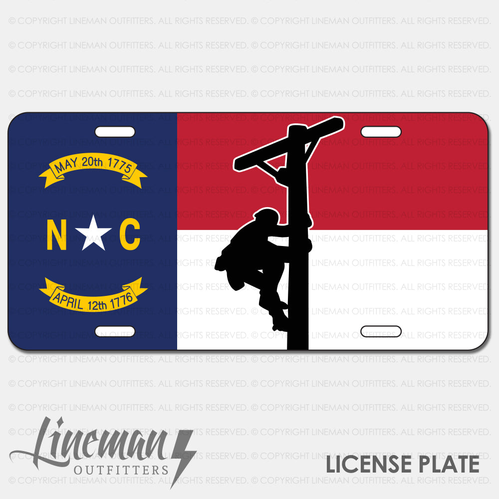 North Carolina Power Lineman License Plate – Lineman Outfitters